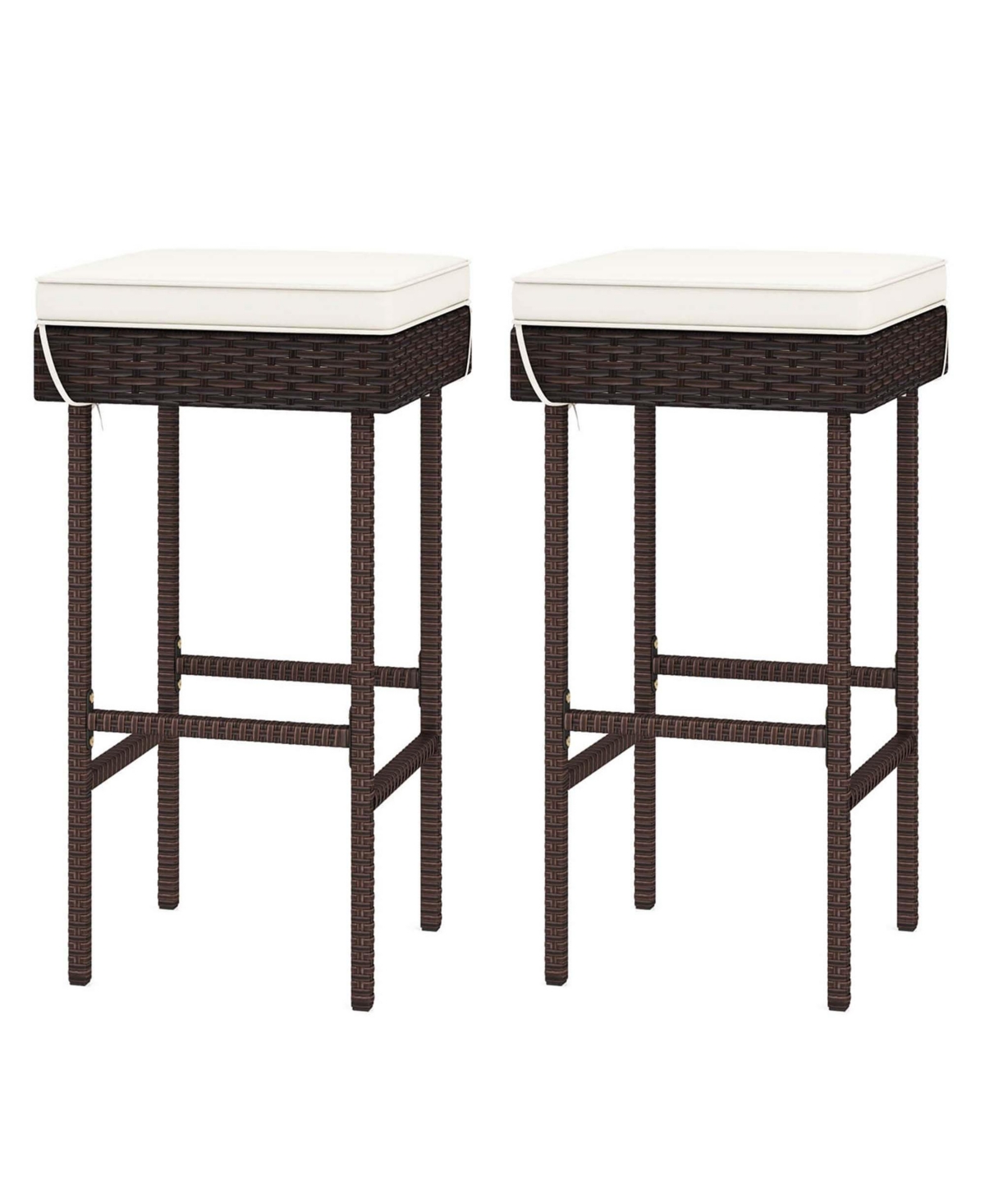 Click here for Gymax 2PCS Rattan Barstools Patio Wicker Bar Heigh... prices