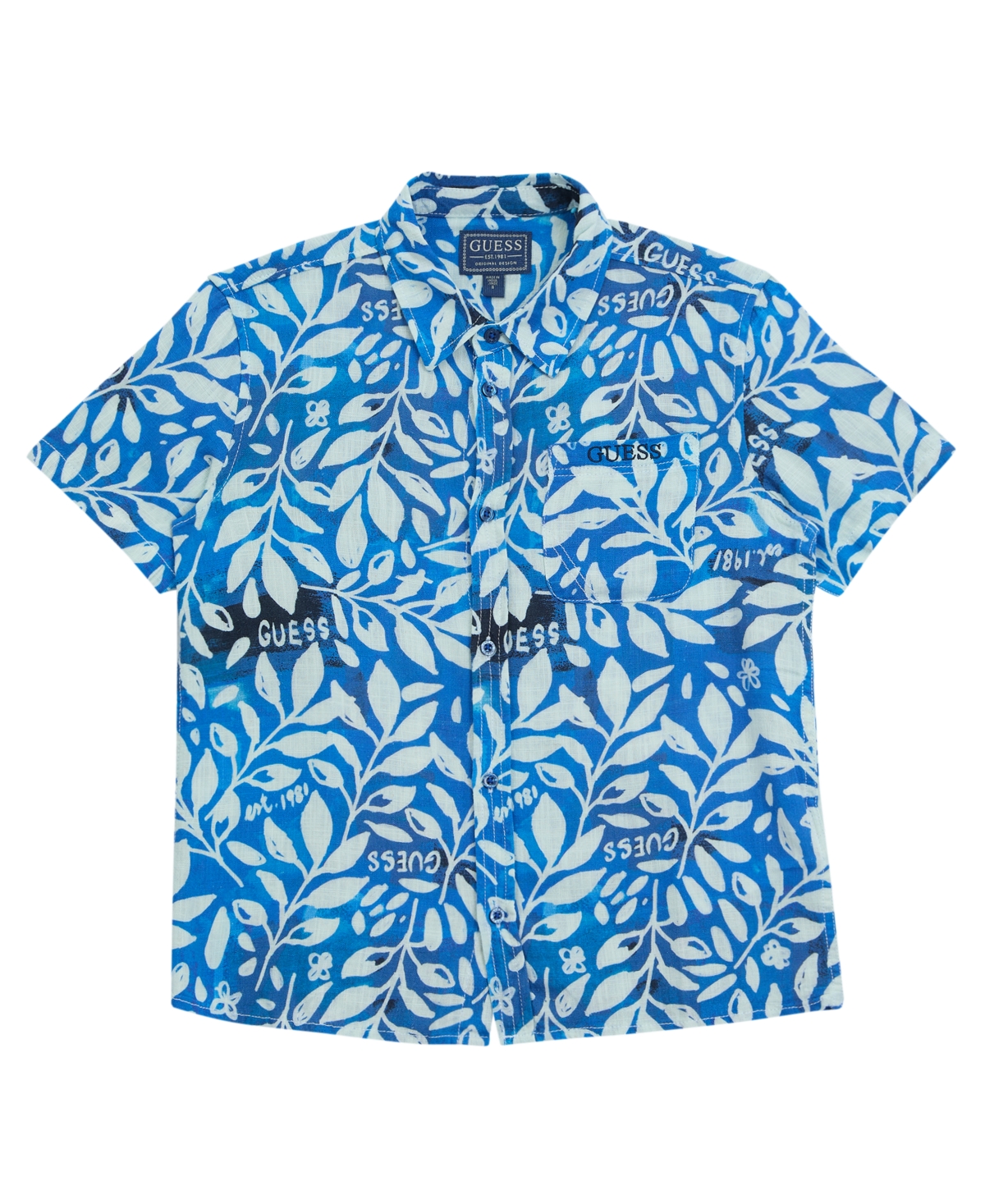 Click here for Guess Boys 7-18 Oversize Printed Short-Sleeve Shir... prices