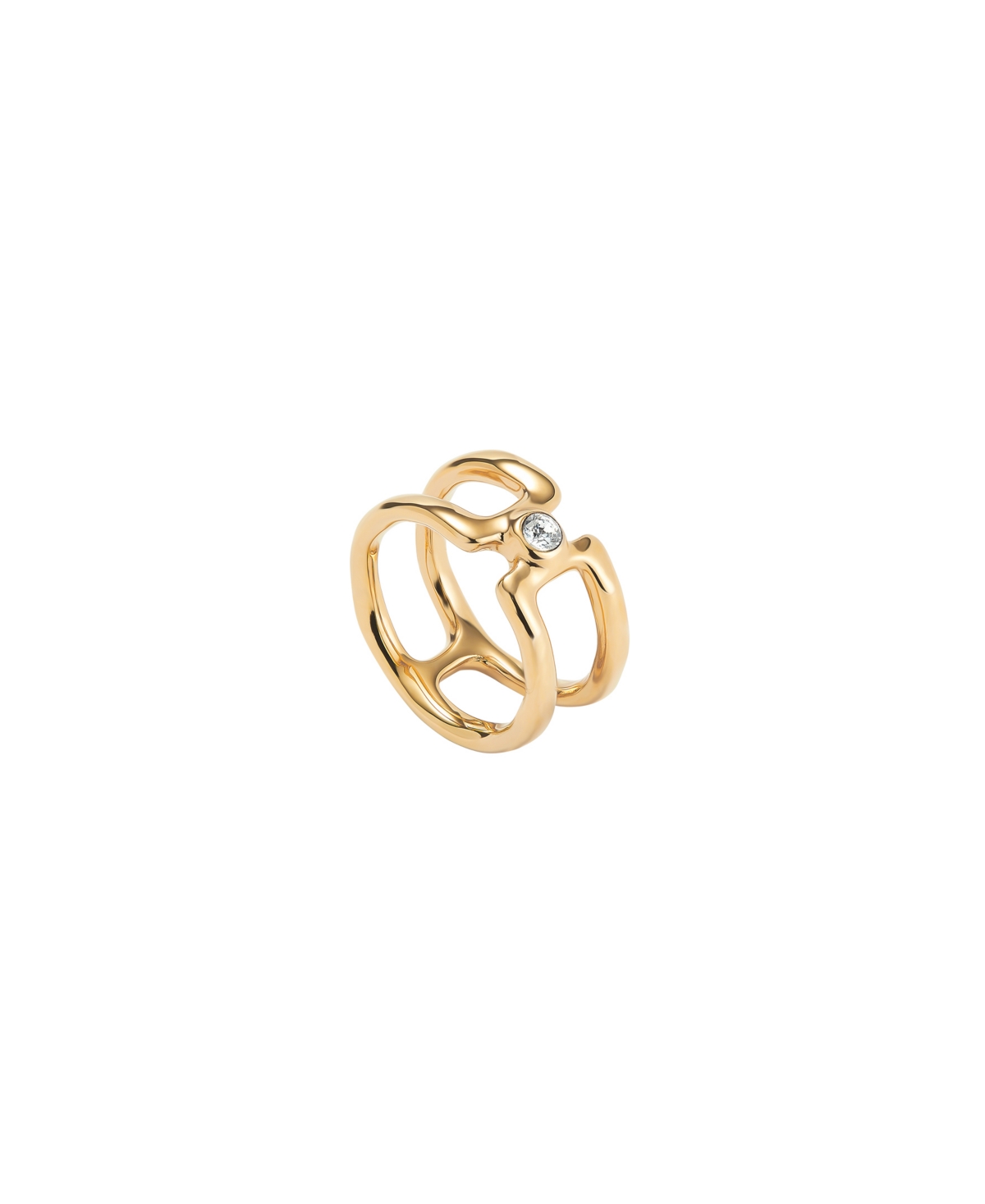 Click here for UNOde50 double ring of metal alloy plated in gold... prices