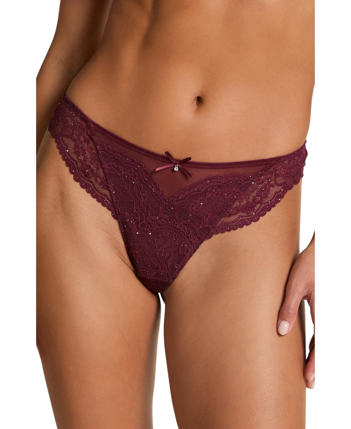 Click here for Hunkemoller Womens Isadora Thong - Red prices