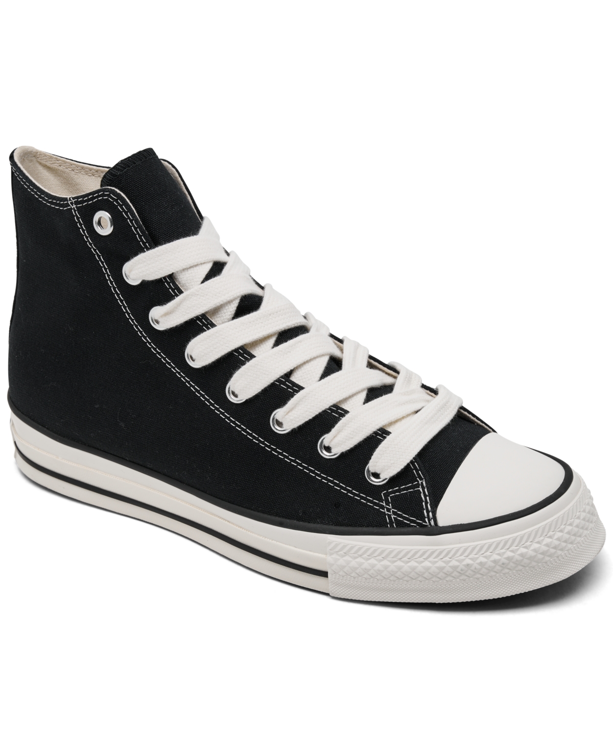 Converse Mens Chuck Taylor All Star Throwback High-Top Casual Sneakers from Finish Line - Black  Vintage White