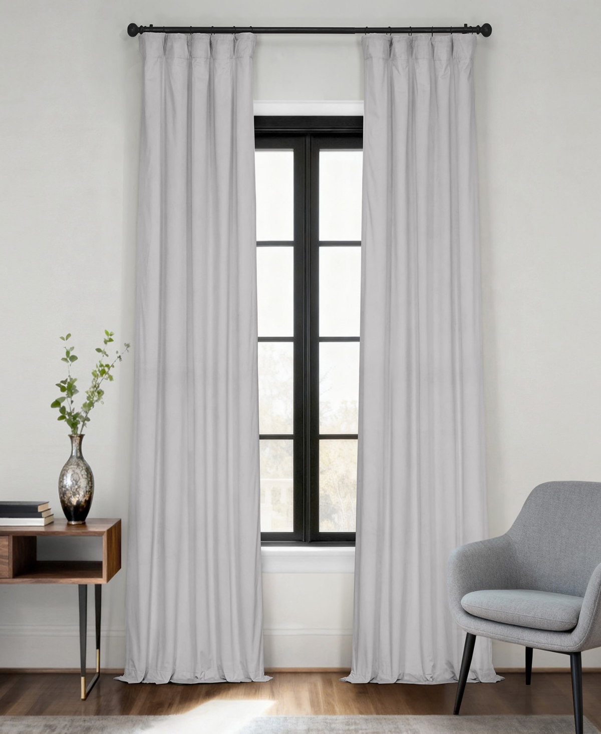 Click here for Half Price Drapes Reflection Grey Signature Velvet... prices