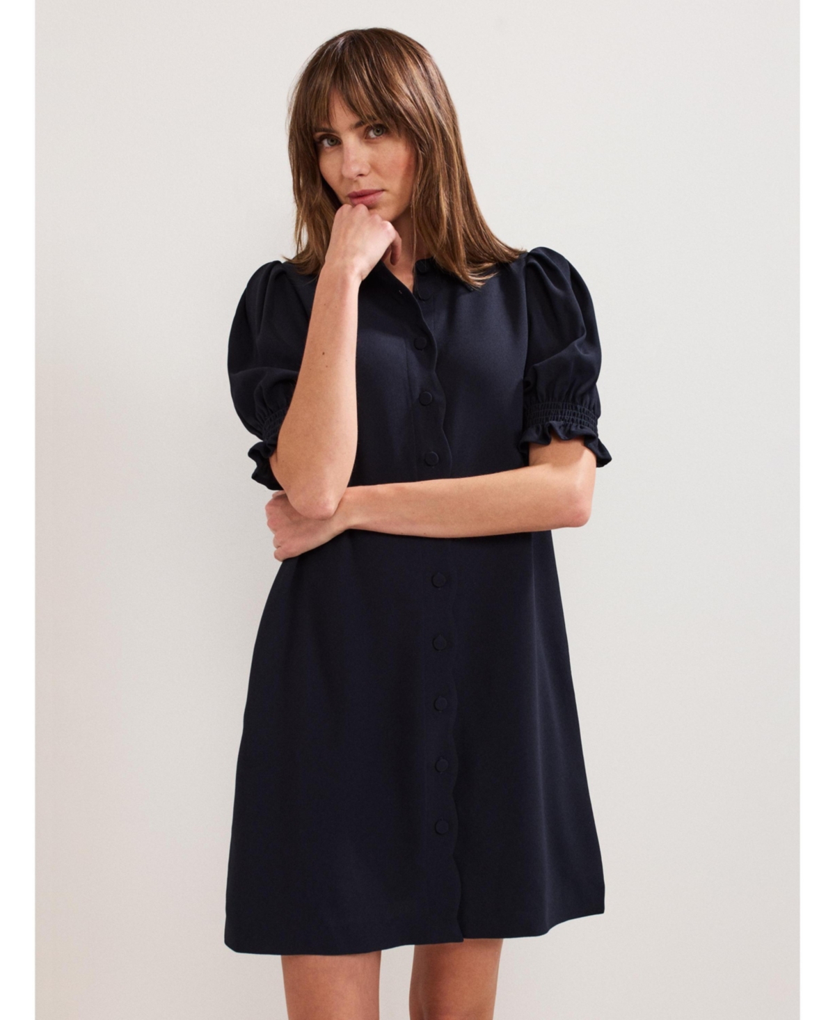 Click here for Phase Eight Womens Candice Scallop Detail Shirt Dr... prices