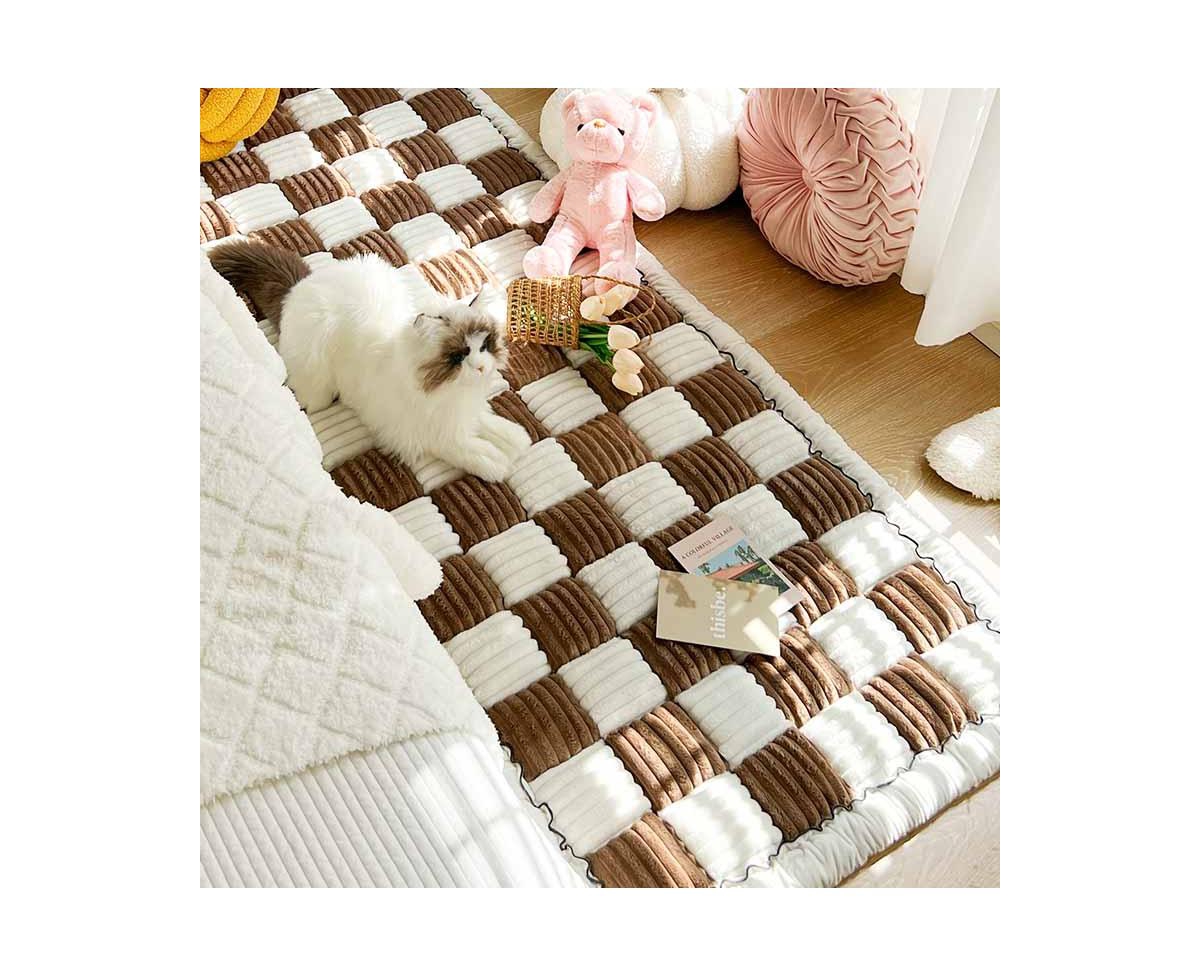 Click here for FunnyFuzzy Garden Chic Cotton Sofa Seat Pad - Brow... prices