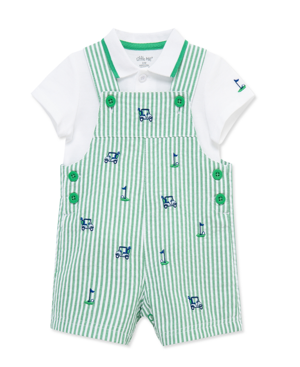 Click here for Little Me Baby Boys Golf Shortall and Polo Shirt... prices