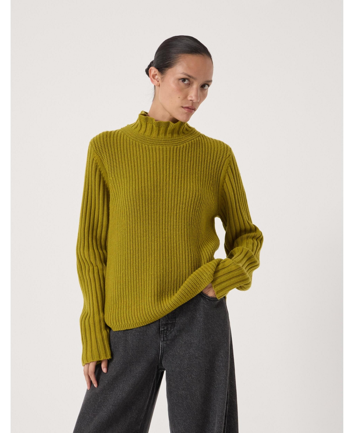 Click here for Hush Womens Kiley Wool Blend Frill Trim Sweater -... prices