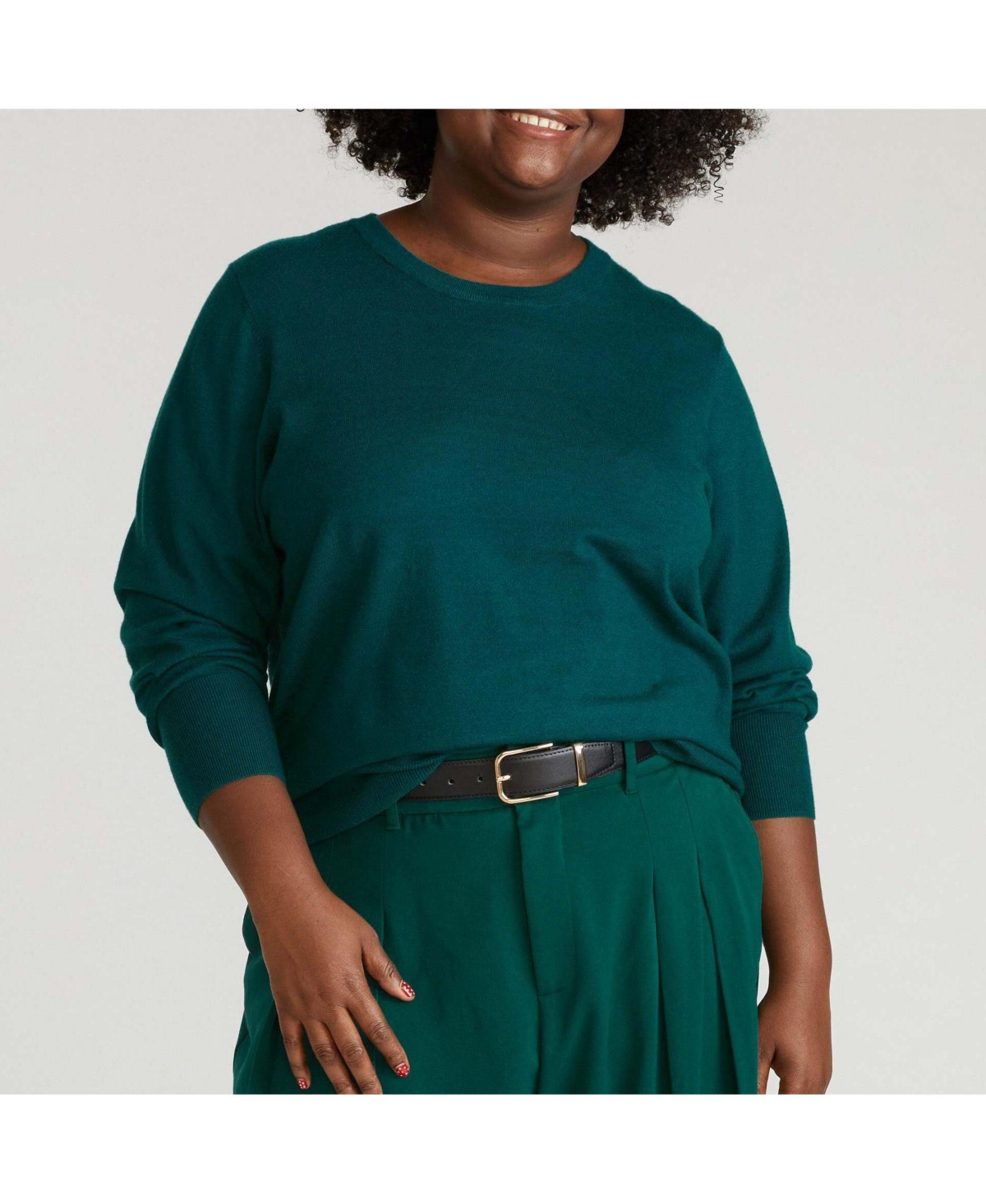 Click here for Universal Standard Plus Size Fine Knit Crew Sweate... prices