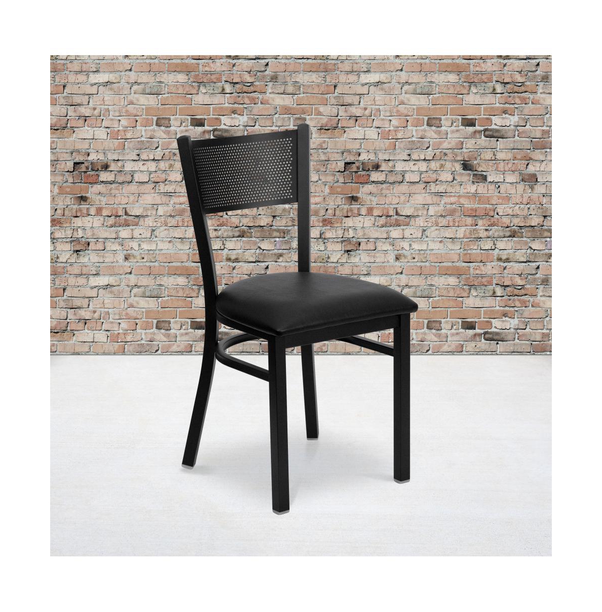 Click here for Emma+Oliver Grid Back Metal Restaurant Dining Chai... prices