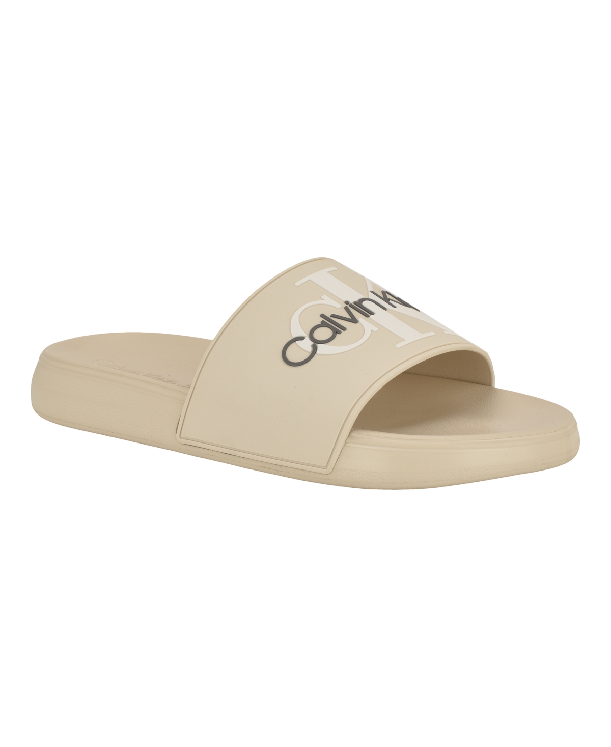 Click here for Calvin Klein Mens Wythe Slip-On Slide Sandals - Cr... prices