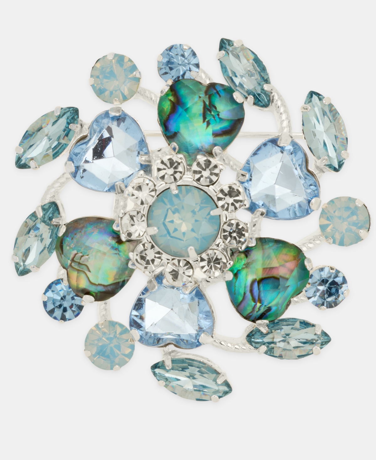 Click here for Anne Klein Heart Stone Cluster Pin - Coral prices