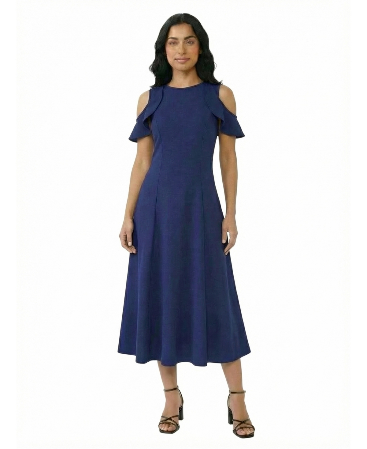 Click here for 24seven Comfort Apparel Petite Ruffle Sleeve Maxi... prices