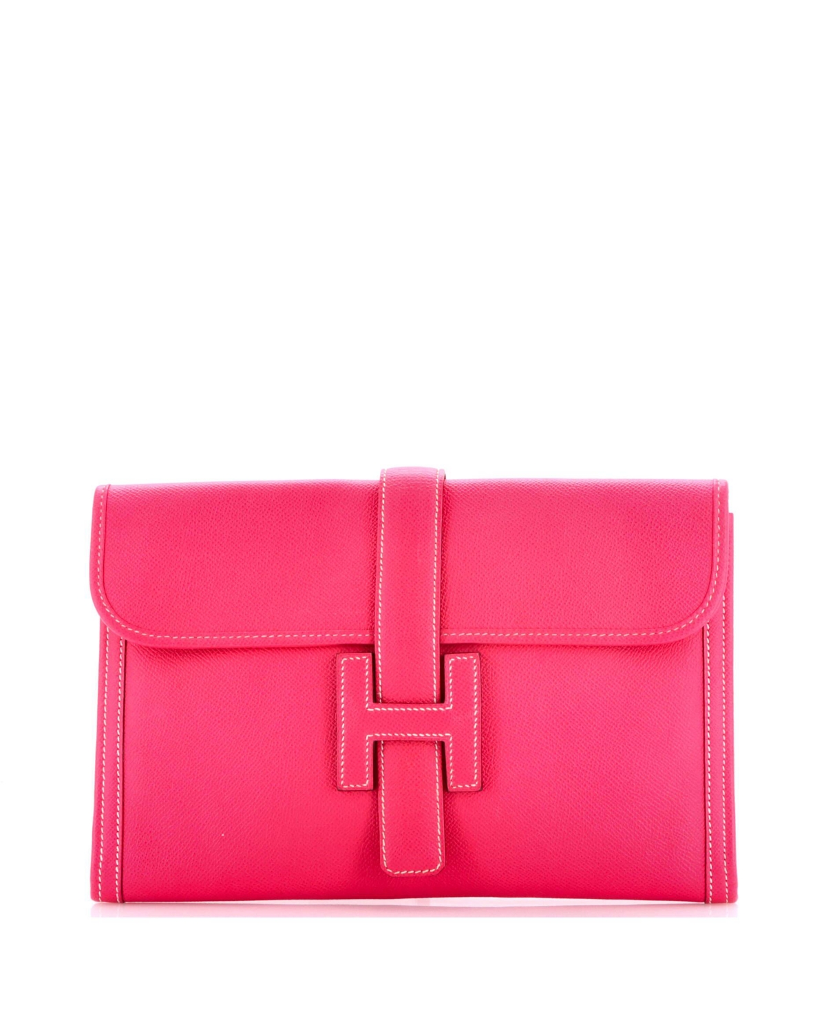 Click here for Pre-Owned HERMES Pm Jige Clutch Epsom - Pink prices