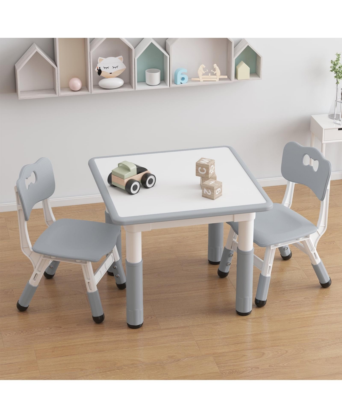 Click here for gaomon Kids Table and 2 Chairs Set with Graffiti D... prices
