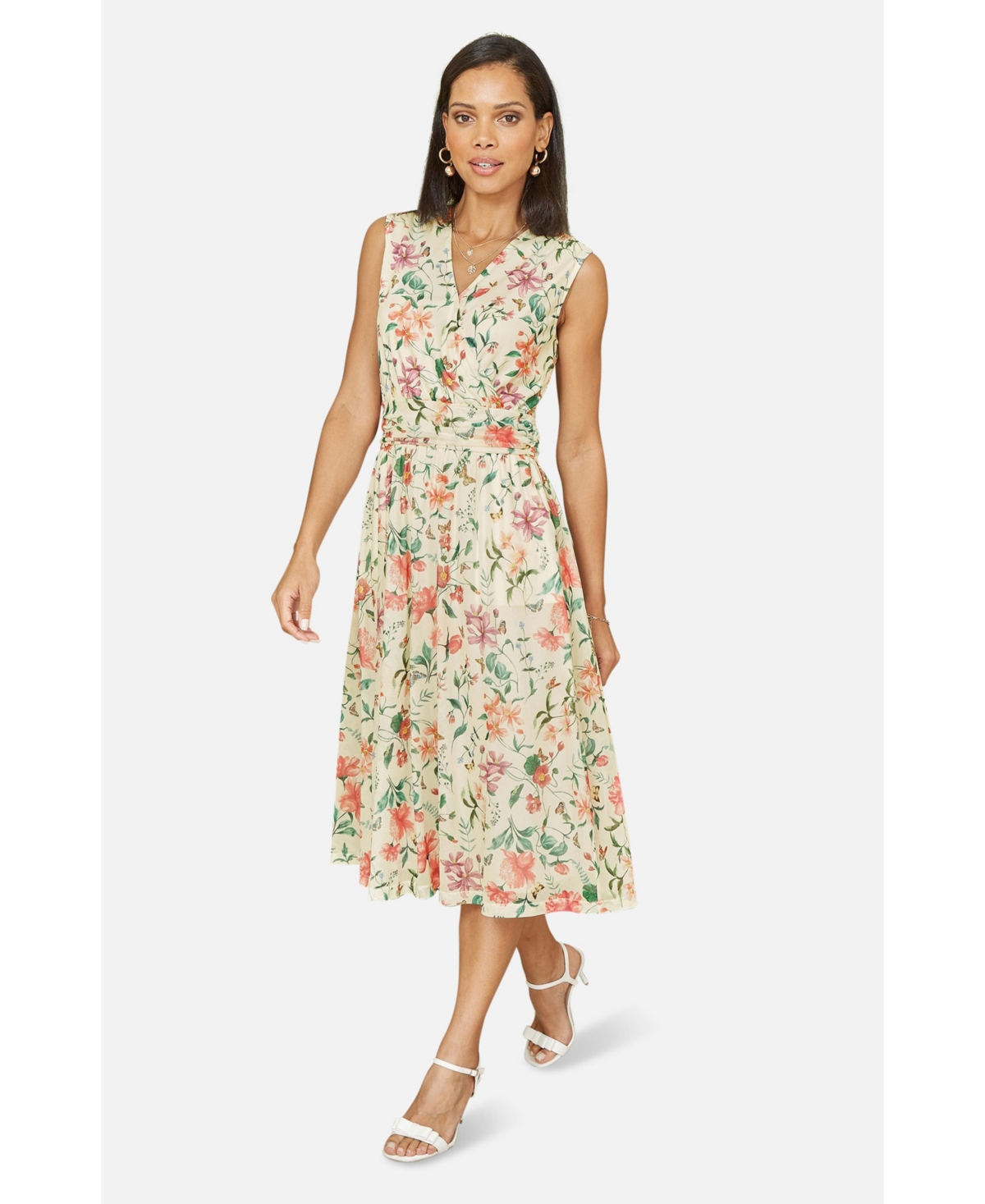 Click here for Yumi Womens Mesh Stretch Midi Dress With Pockets -... prices