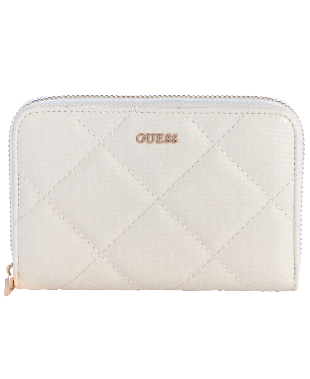 Click here for Guess Libby Medium Zip Around Wallet - Off White prices