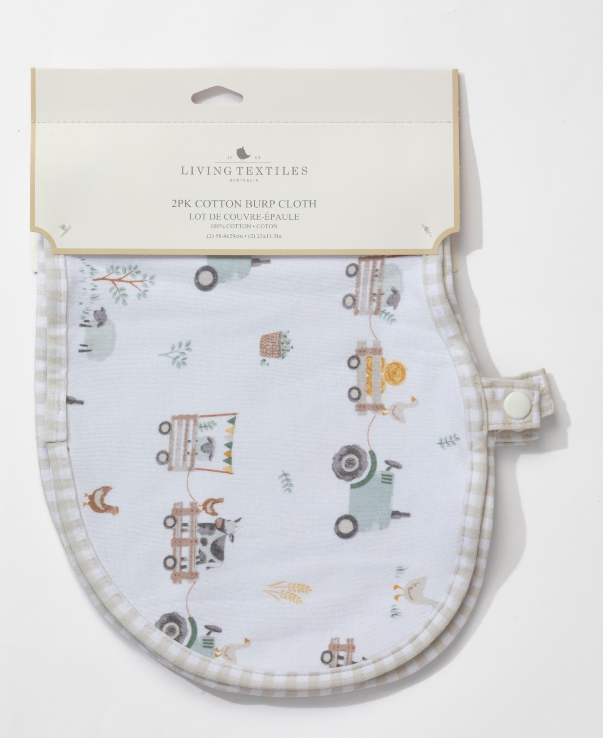 Click here for Living Textiles Kids 2PK Burp Cloth - Tractor Ride prices