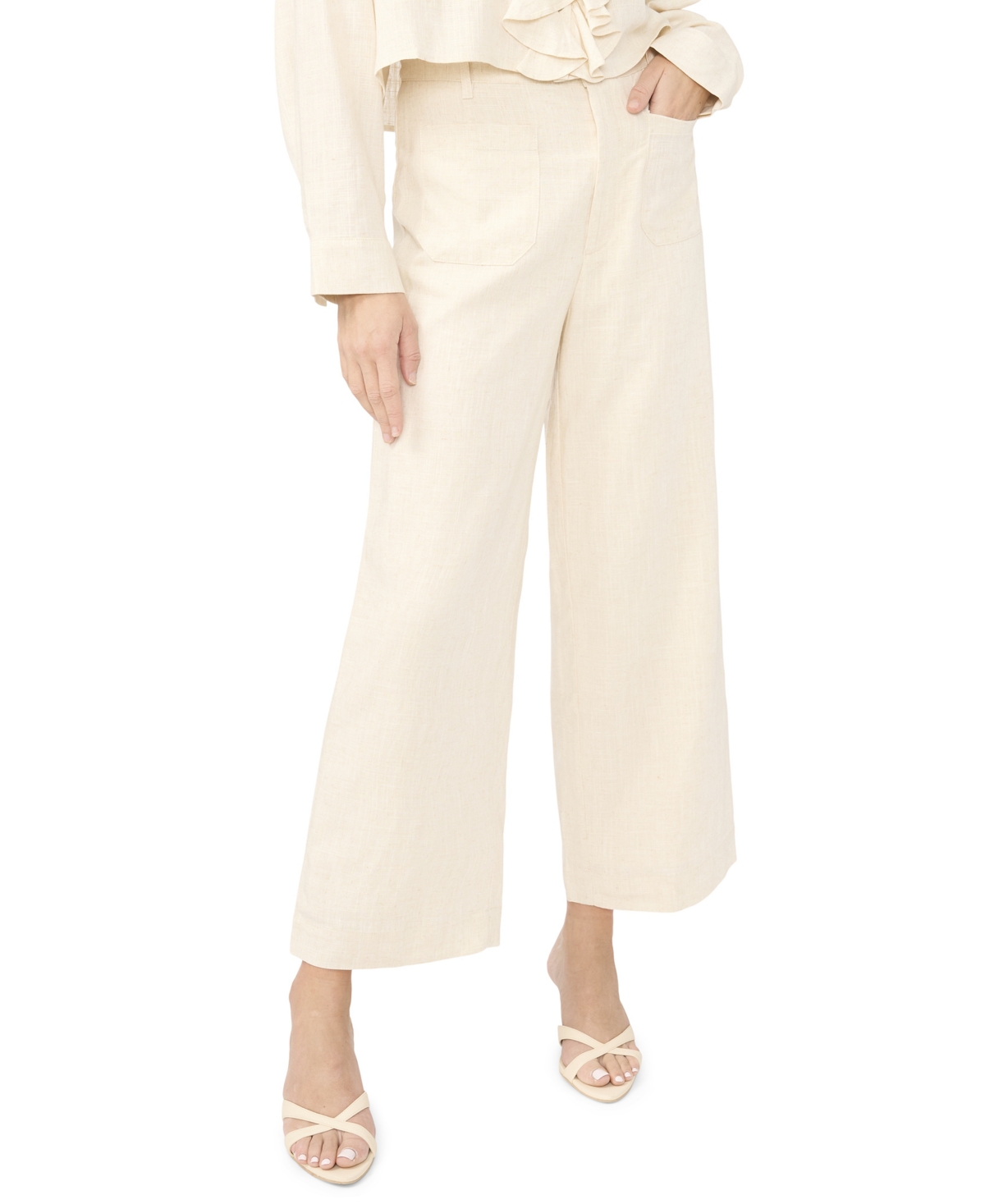Click here for Sam & Jess Womens Wide-Leg Ankle Length Pants - Kh... prices