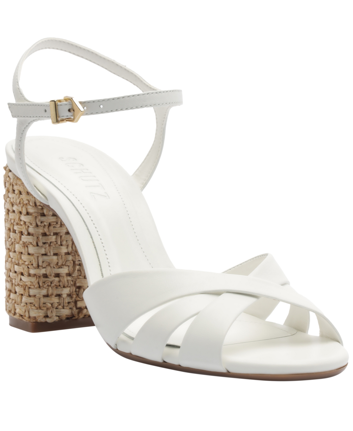 Click here for Schutz Womens Keefa Raffia High Block Dress Sandal... prices