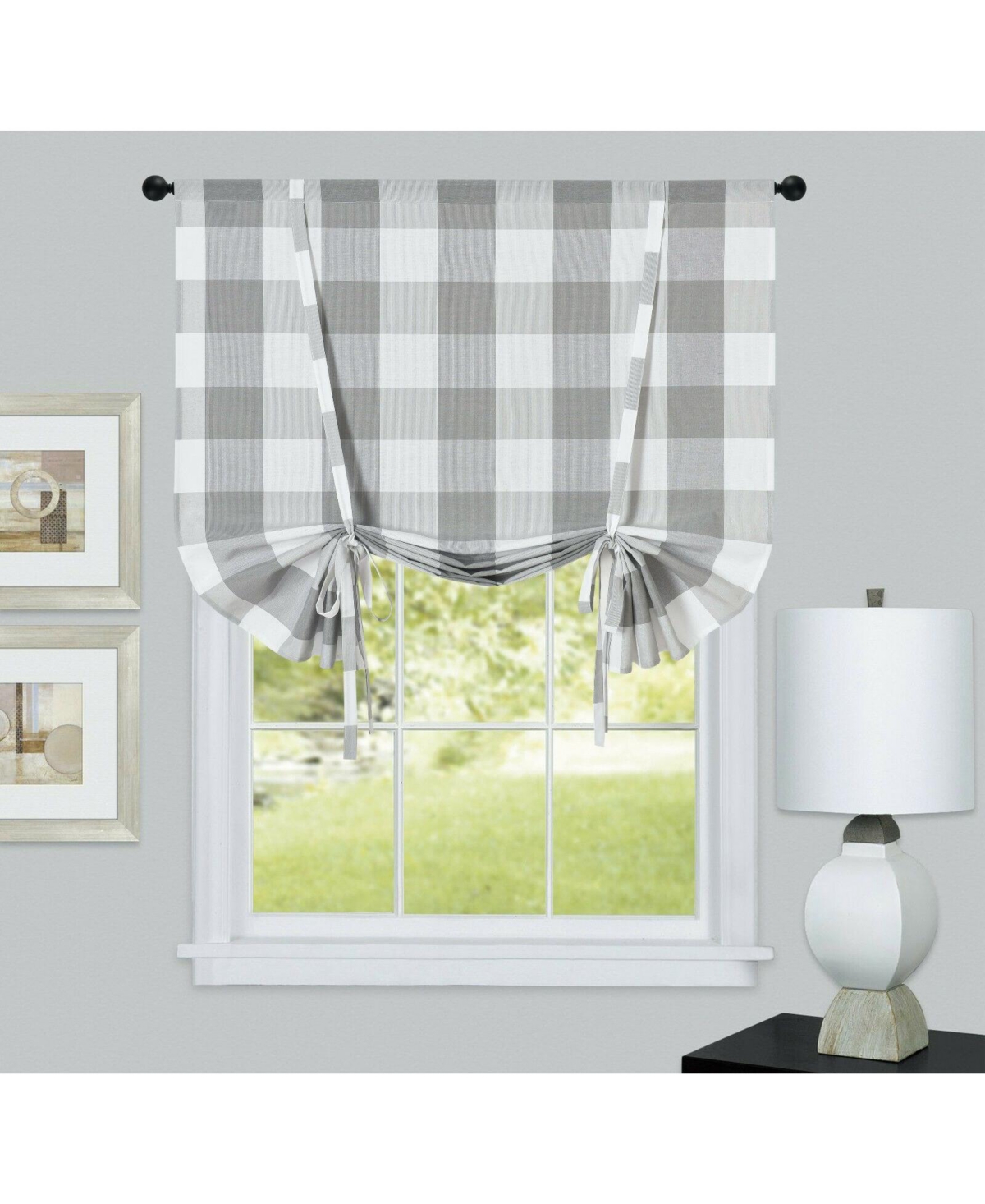 Click here for Kate Aurora Country Farmhouse Rod Pocket Buffalo P... prices