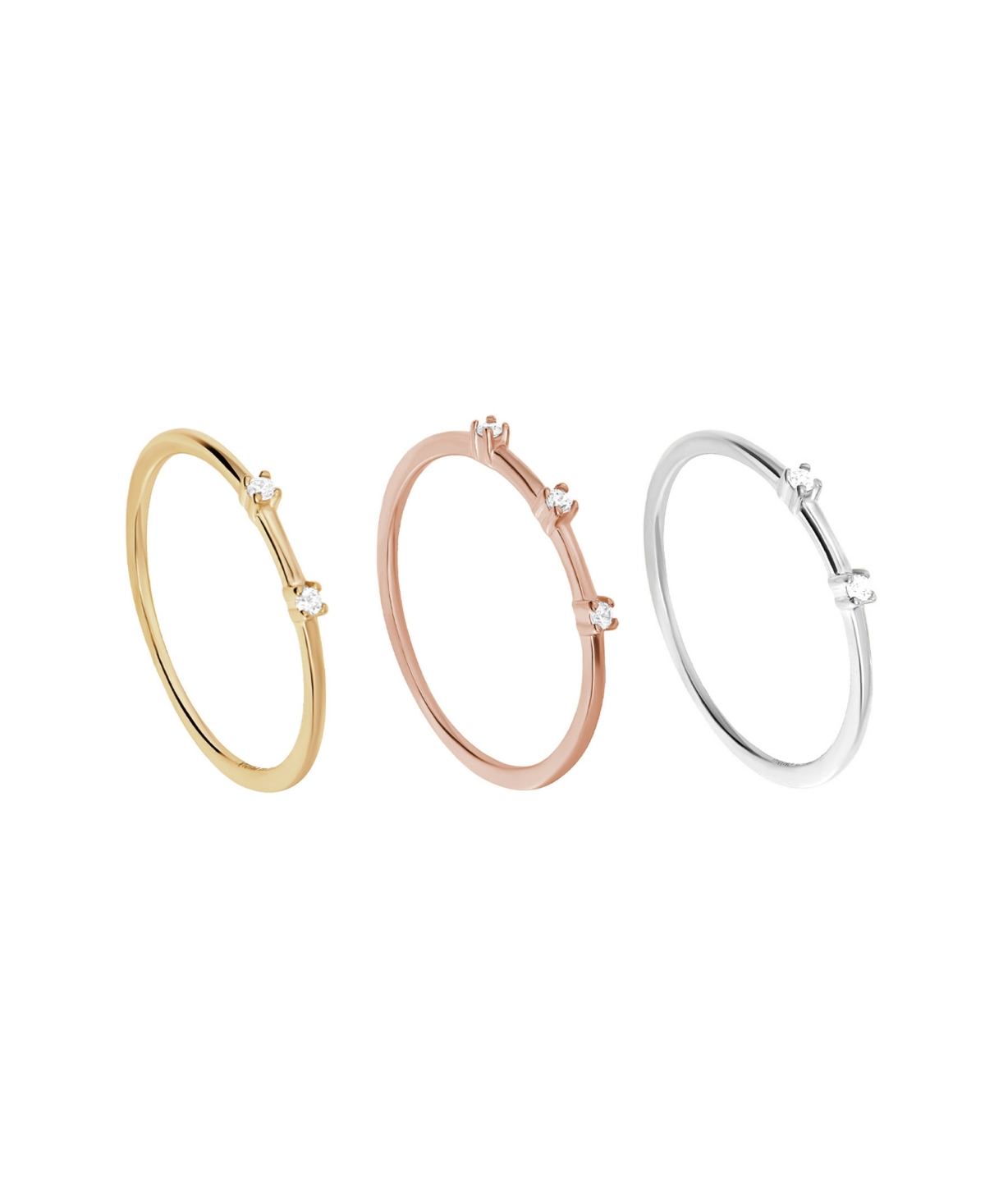 Click here for Macys 3-Pc. Cubic Zirconia Stackable Ring Set - Tr... prices