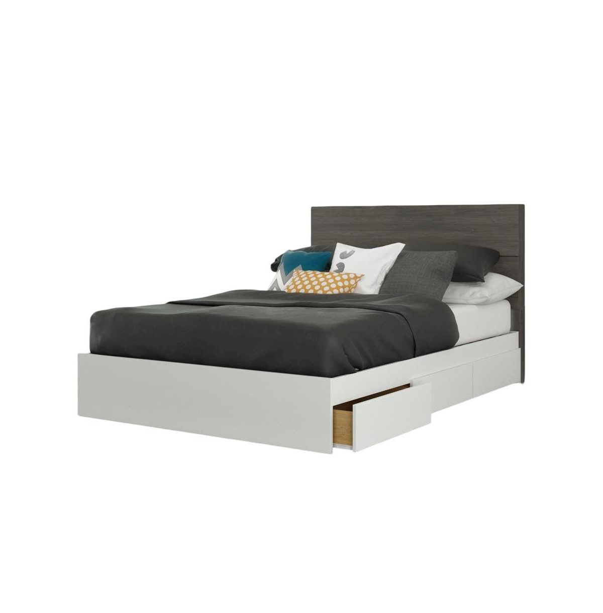 Click here for Nexera Bed Frame And Headboard  Full. - Bark grey... prices