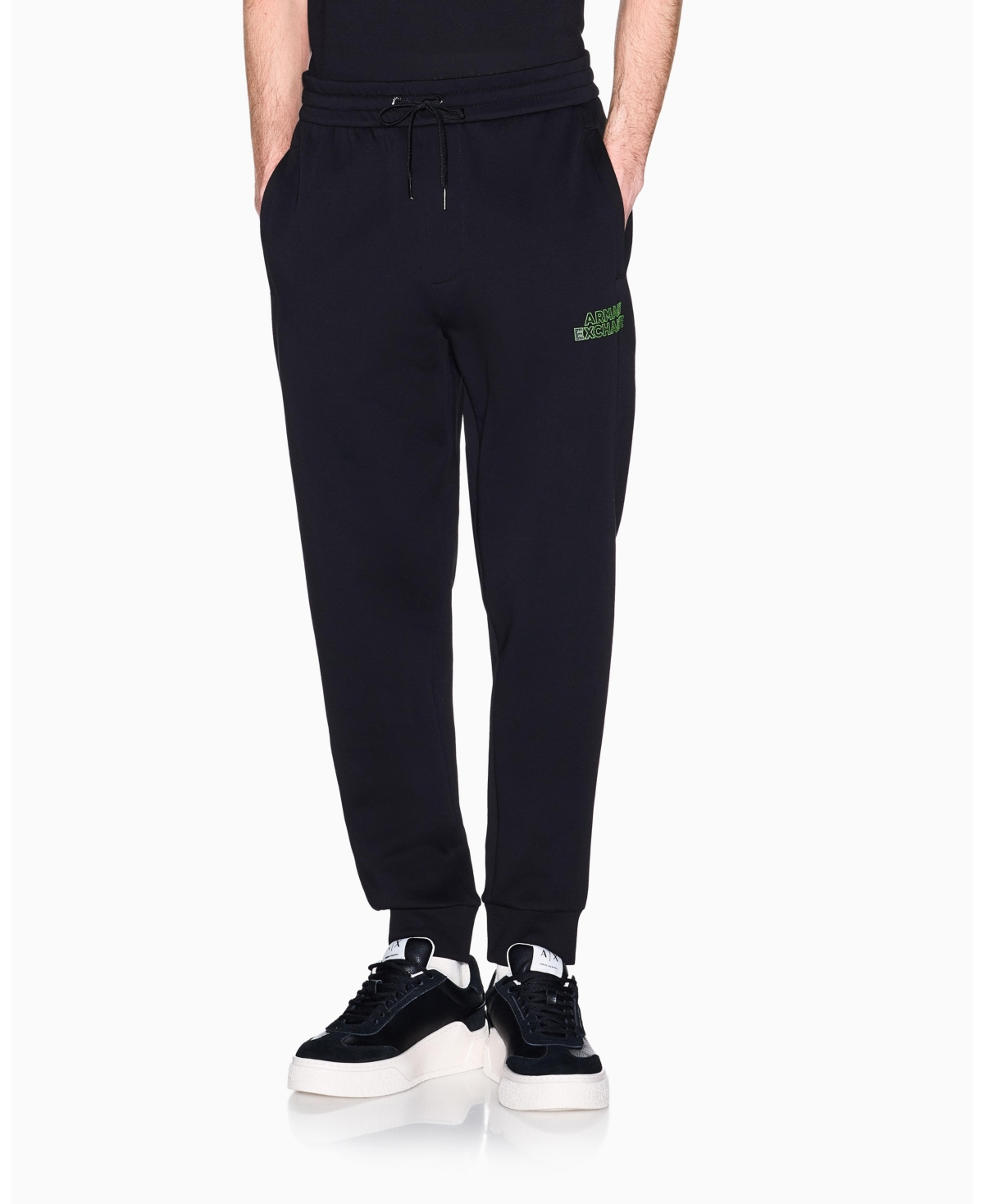 Click here for A|X Armani Exchange Mens Elevated Logo Fleece Jogg... prices