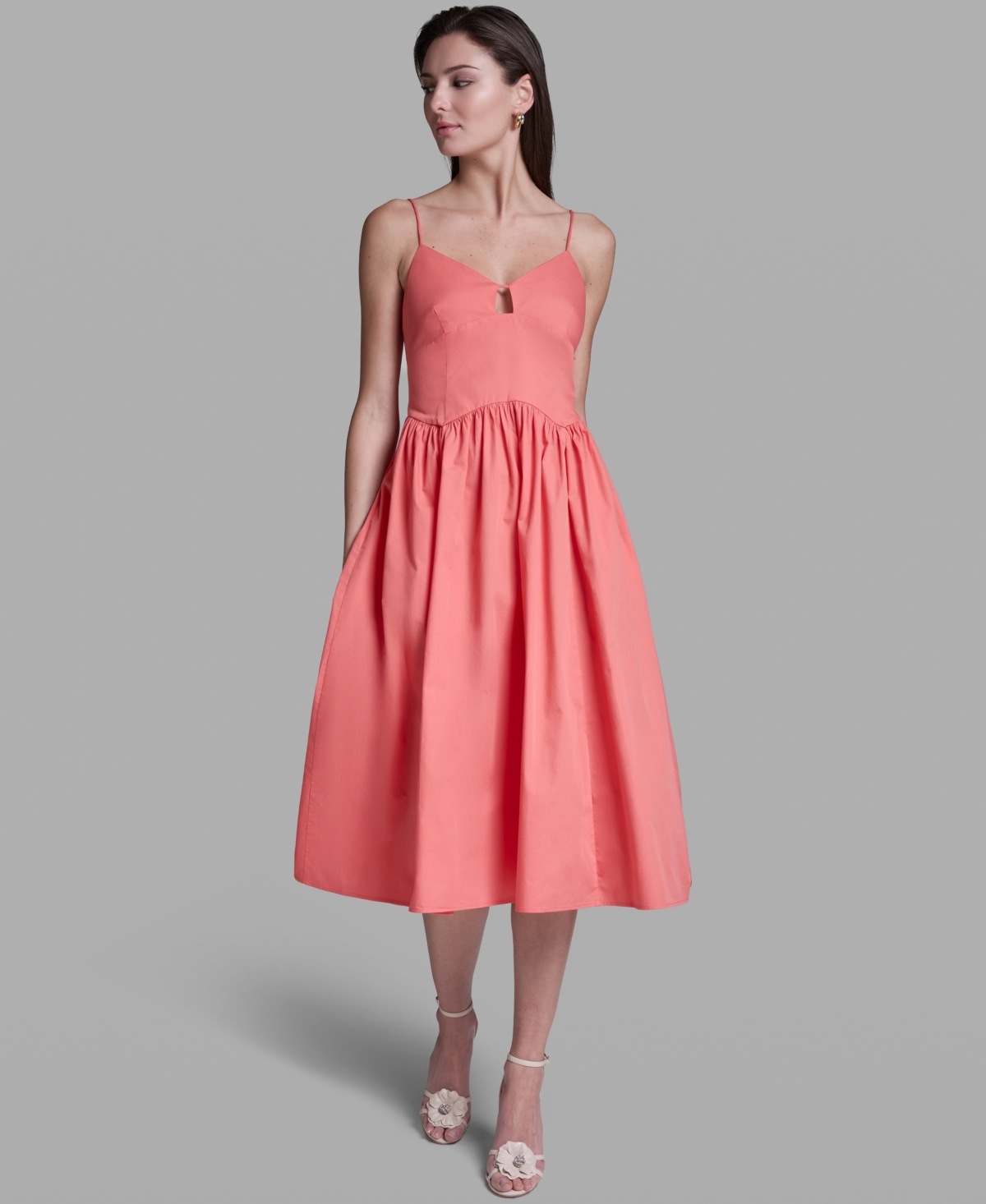 Click here for Bcbg Womens Sleeveless Midi Dress - Bellini Blush prices