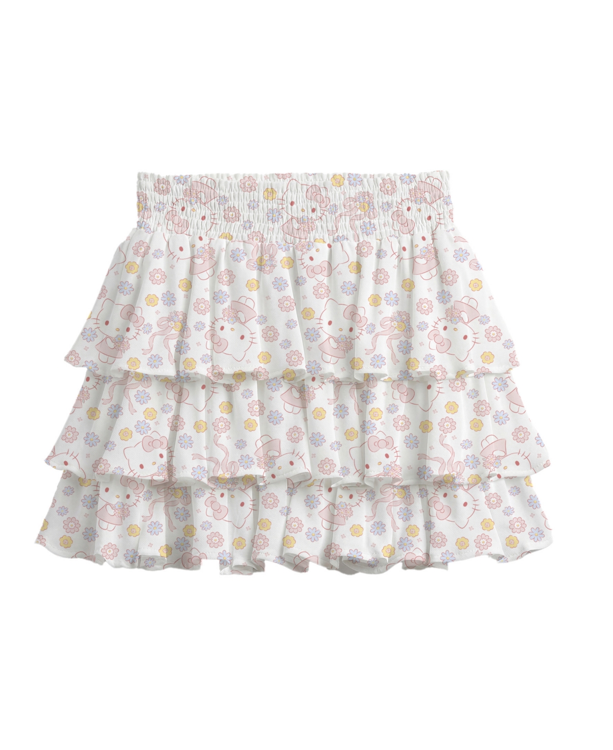 Click here for Hello Kitty Girls 7-16 Printed 3-Tier Skirt - Whit... prices