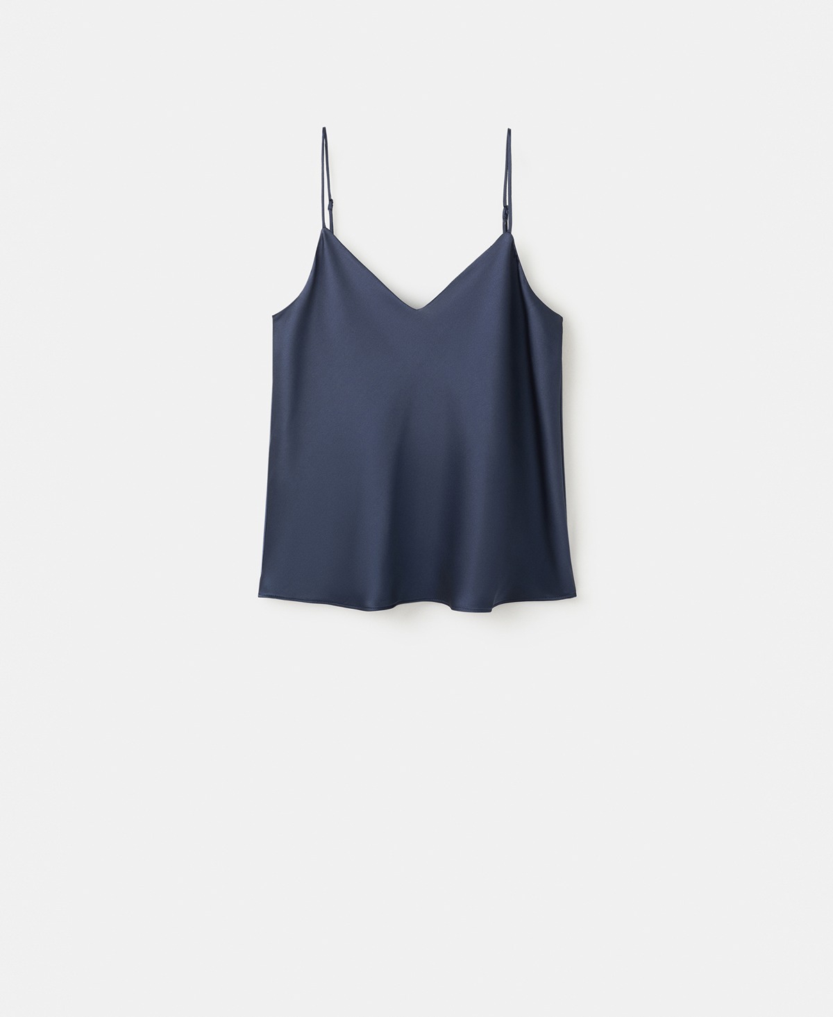 Click here for Mango Womens Straps Satin Top - Night Blue prices
