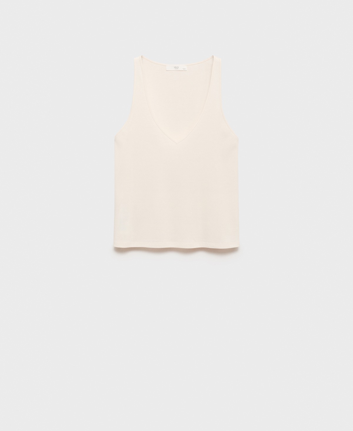 Click here for Mango Womens Cotton V-Neck Tank Top - Vanilla prices