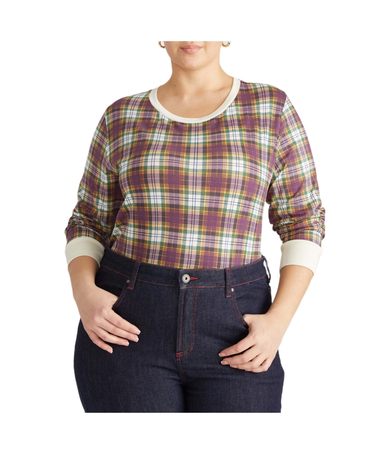 Click here for Universal Standard Womens Plus Size Long Sleeve Te... prices