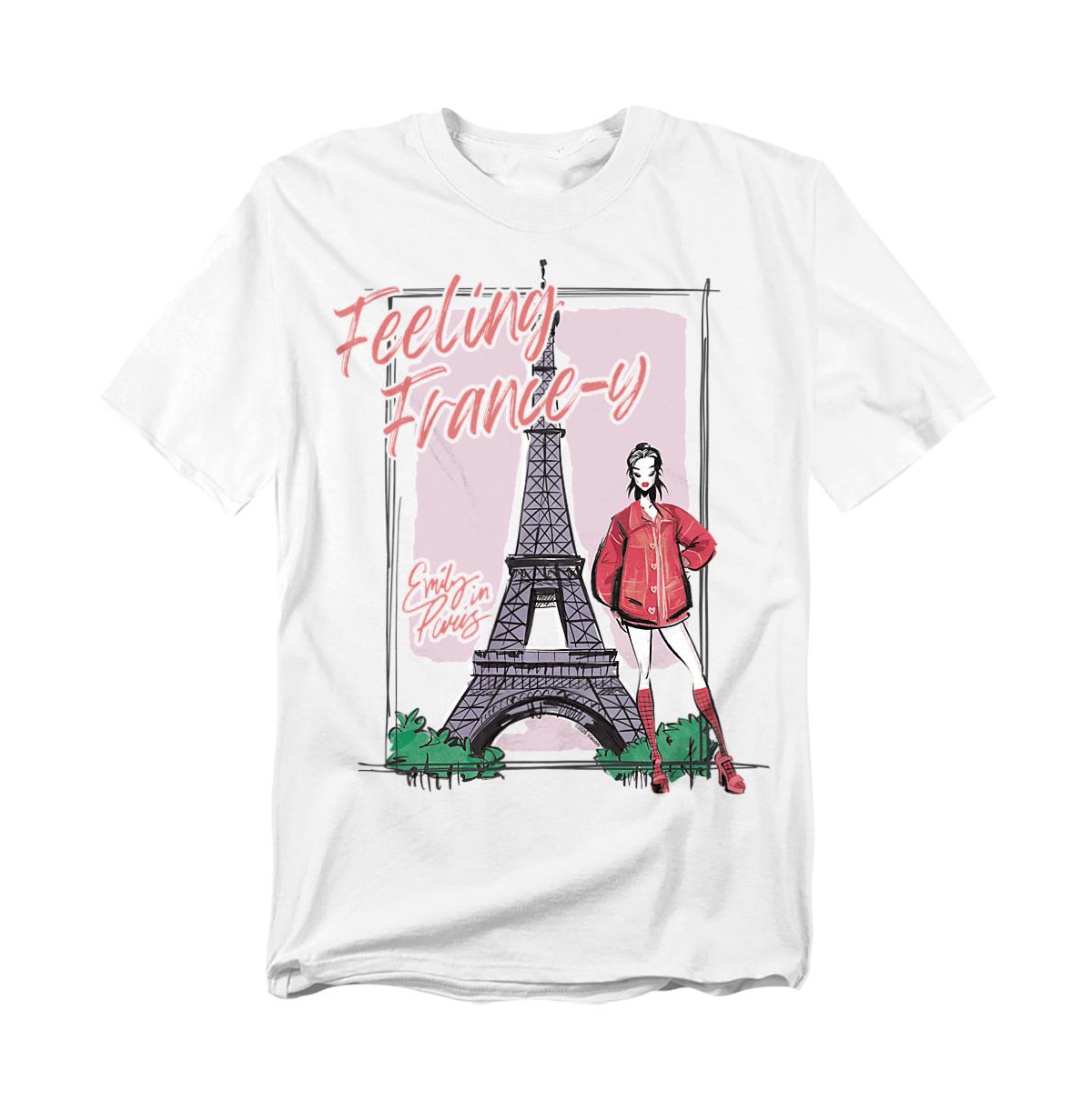 Click here for Emily in Paris Mens Feeling Francey T-Shirt - Whit... prices