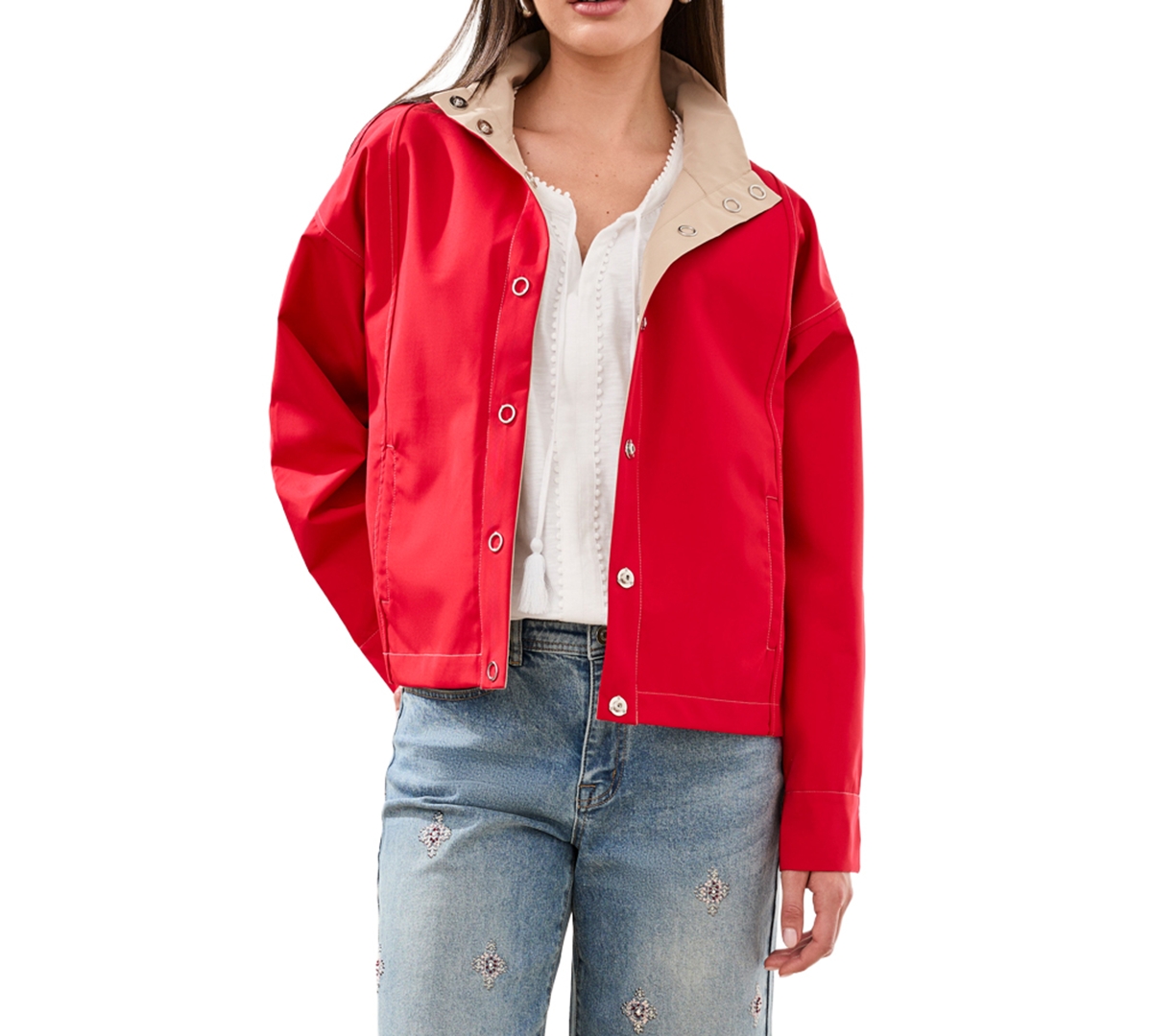 Click here for Tribal Womens Reversible Snap-Front Jacket - Sangr... prices