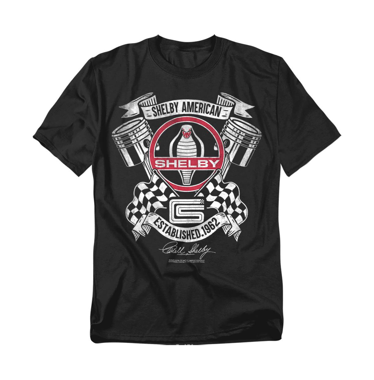 Click here for Mustang Mens Shelby Cobra Piston Chequered T-Shirt... prices