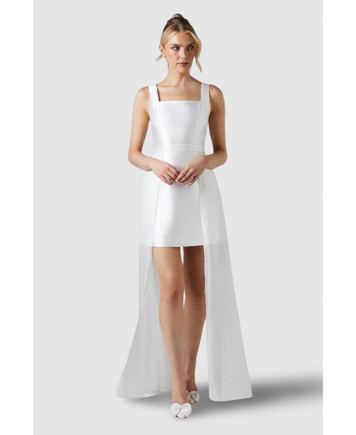 Click here for Coast Womens Twill Mini Wedding Dress - Ivory prices