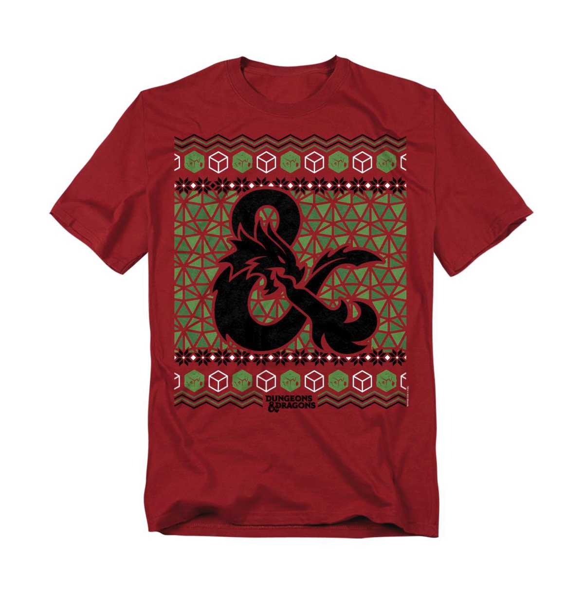 Click here for D&D Mens Ampersand Logo Ugly Christmas T-Shirt - C... prices