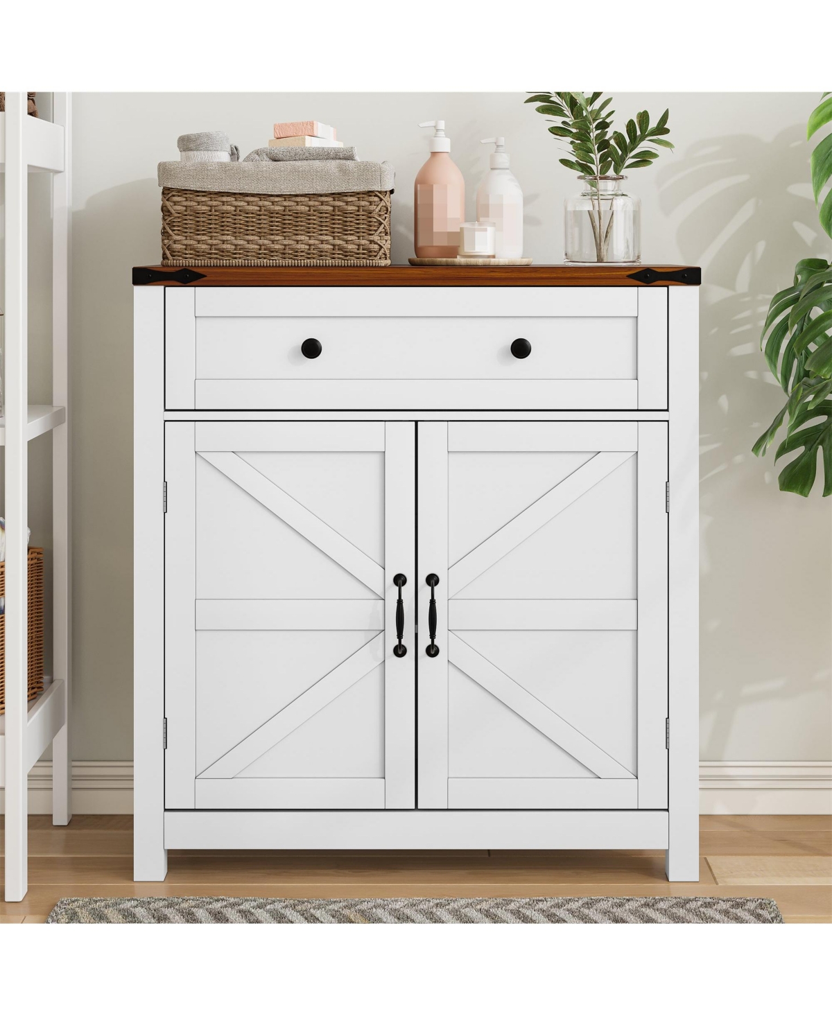 Click here for Clihome Modern Coffee Bar Console Cabinet  White K... prices