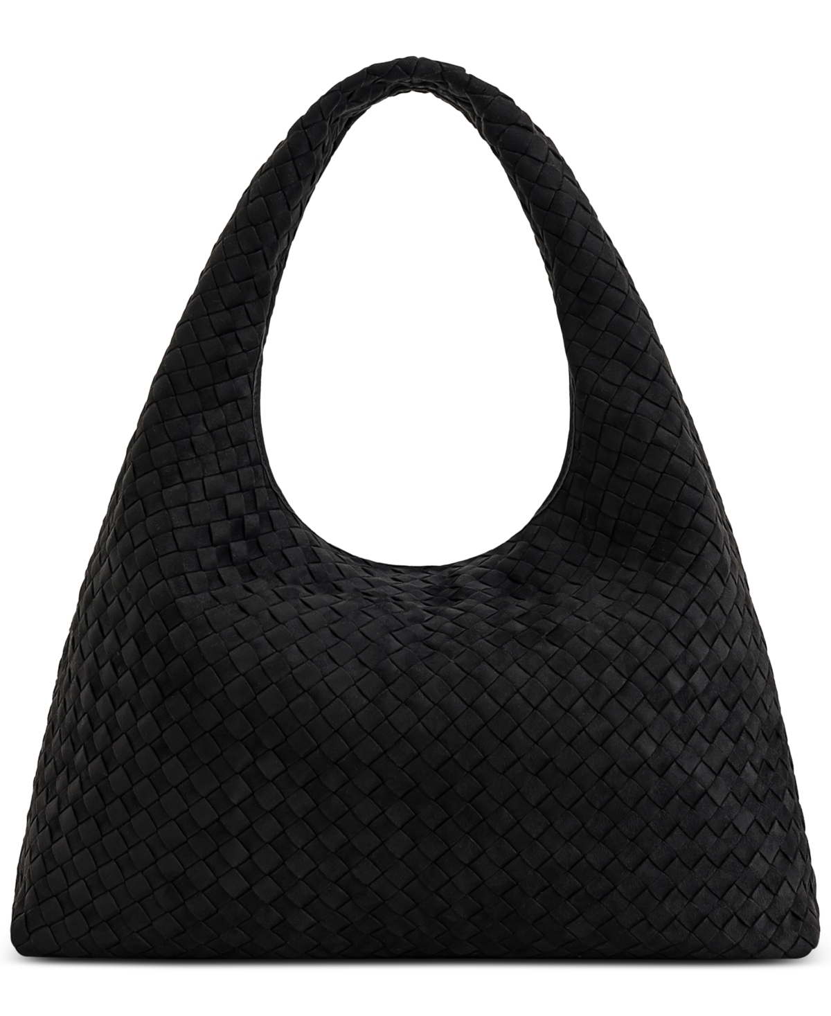 Click here for Laura Faux Suede Woven Shoulder Bag - Black prices