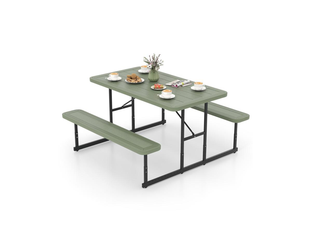 Click here for Slickblue Outdoor Picnic Table Bench Set for 2... prices