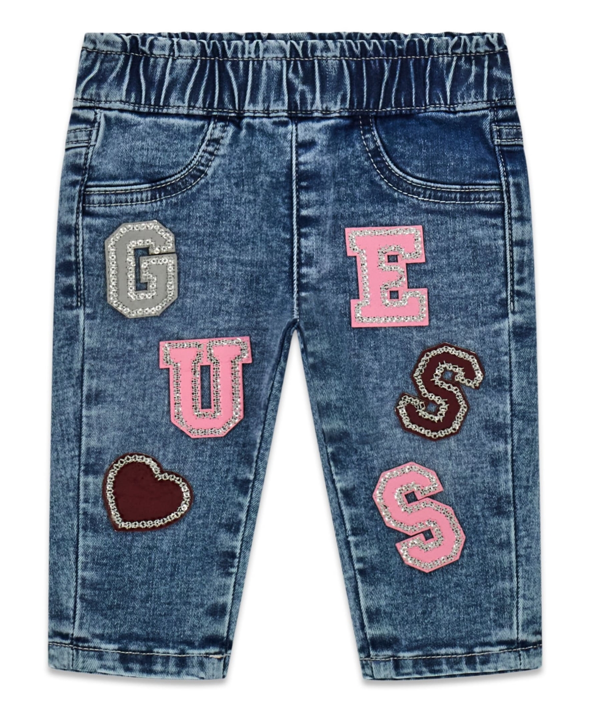 Click here for Guess Baby Girls Paper Bag Waist Jeans - Blue prices