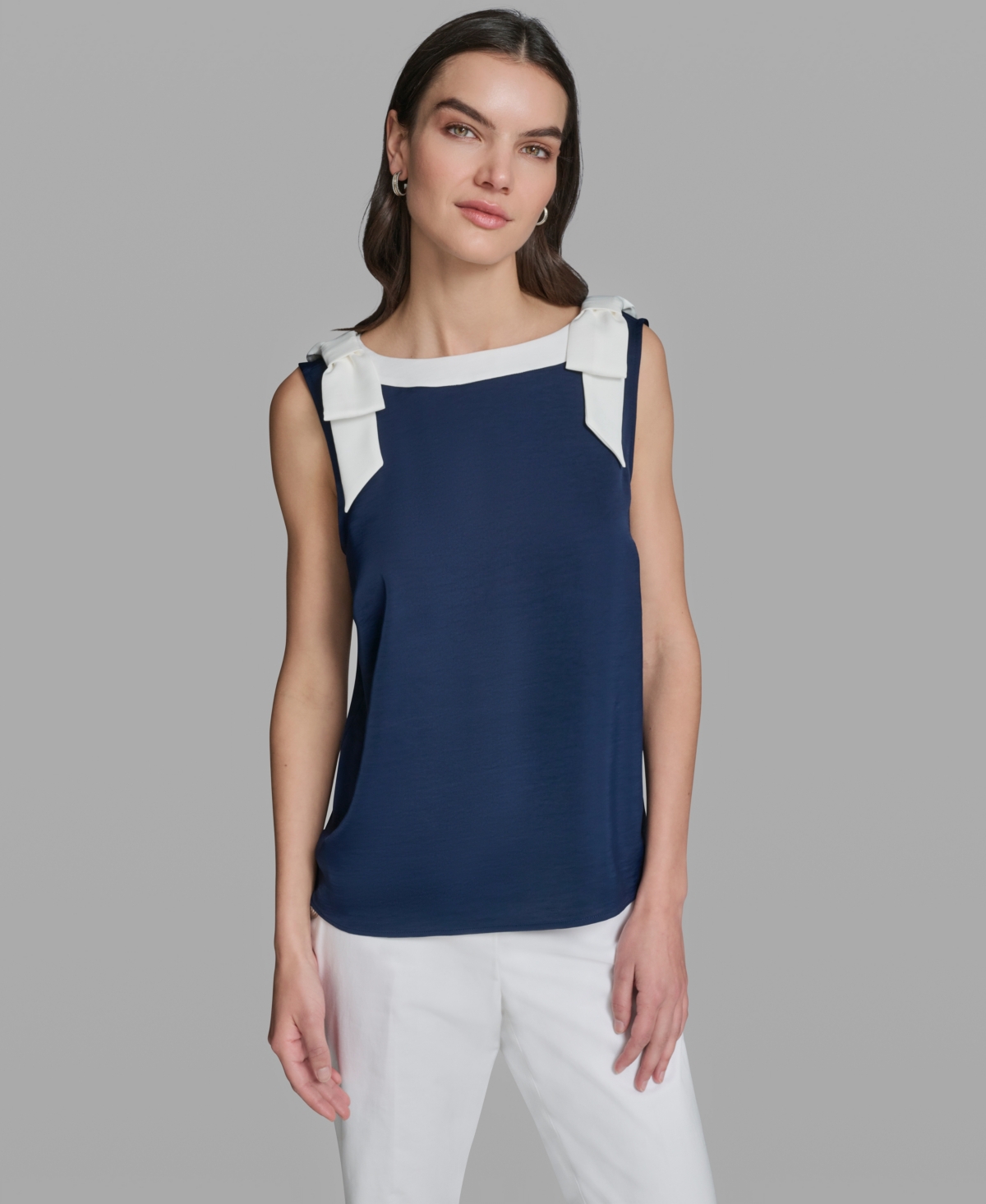 Click here for Karl Lagerfeld Paris Womens Sleeveless Boat Neck B... prices