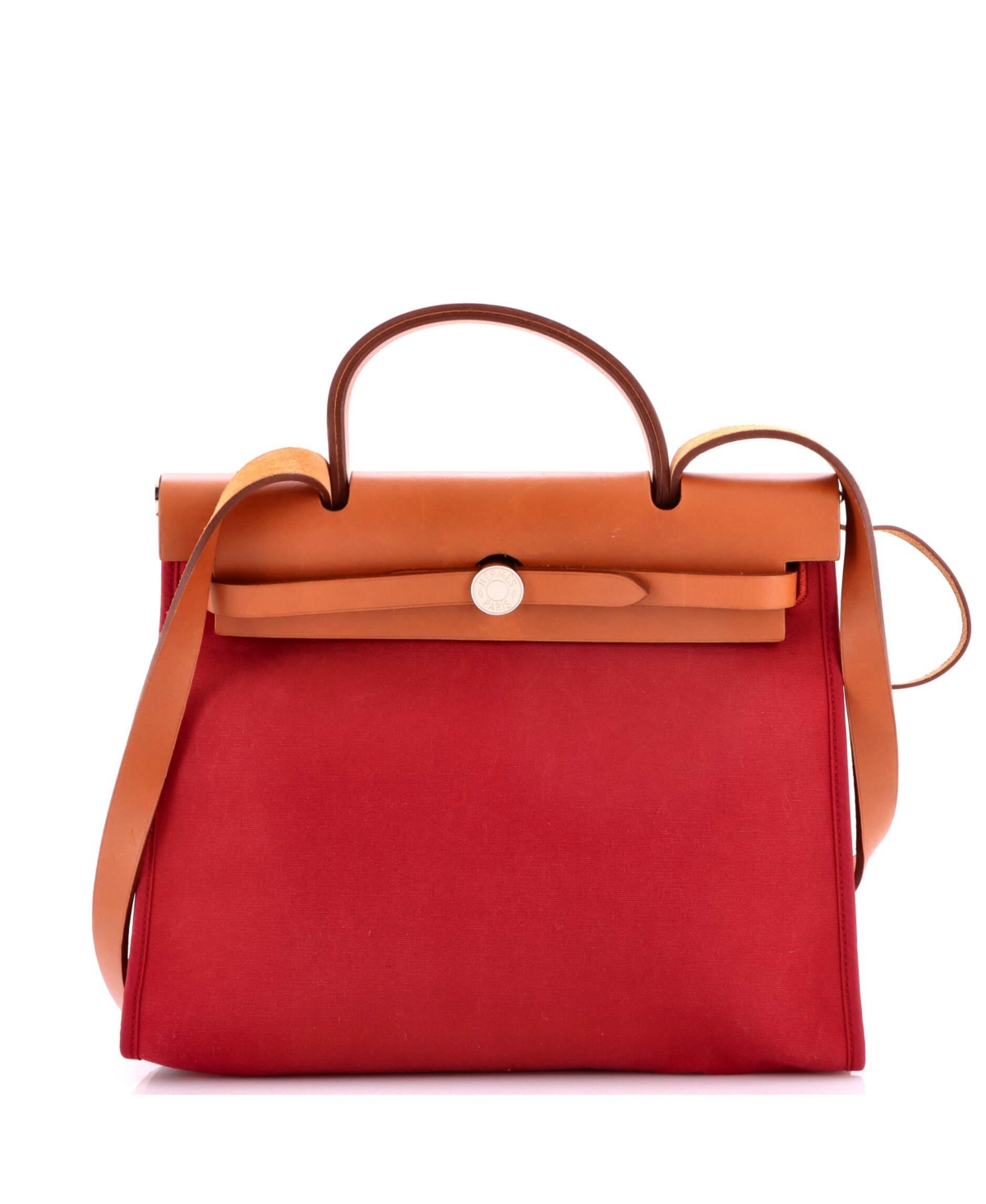 Click here for Pre-Owned HERMES 31 Herbag Zip Leather and Toile -... prices