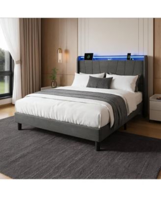 Click here for Gaomon Bed Frame With Led Lights Charging Station... prices