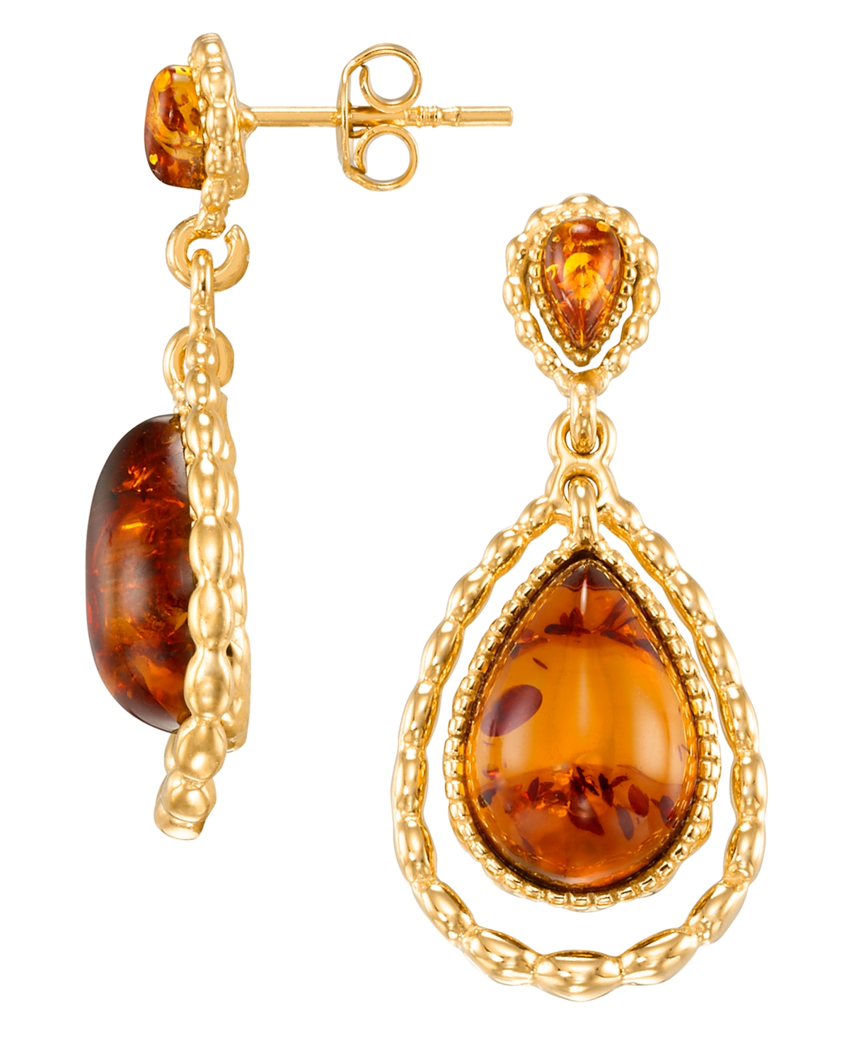 Click here for Macys Baltic Amber Earrings (3 ct. t.w.) in 14k Ye... prices