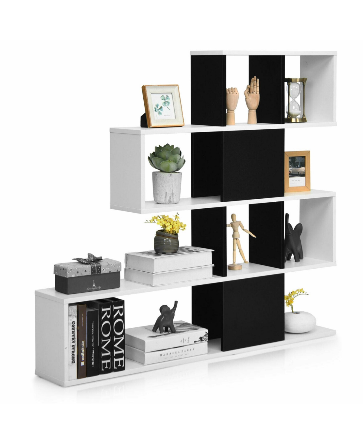 Click here for Gymax 5-Tier Bookshelf Corner Ladder Bookcase Disp... prices