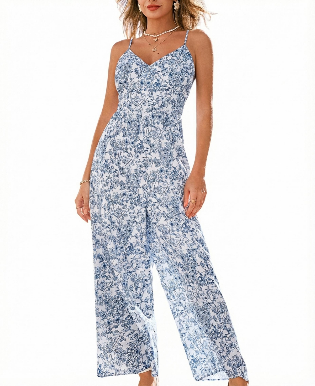 Click here for Cupshe Womens Barbados Floral Jumpsuit - Medium bl... prices