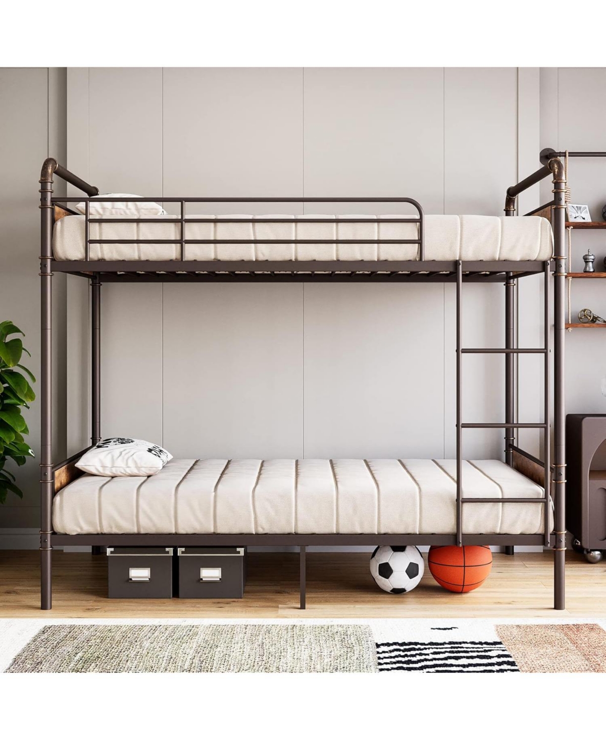 Click here for gaomon Metal Bunk Bed Twin Over Twin  Heavy Duty T... prices