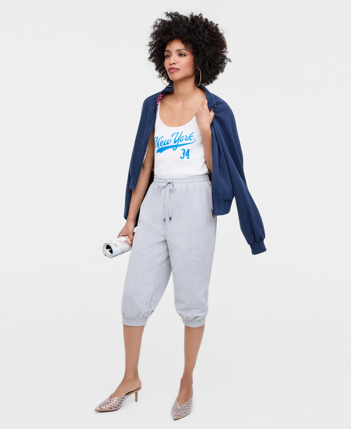 Click here for On 34th X Molly Rogers Womens Mixed Media Cropped... prices