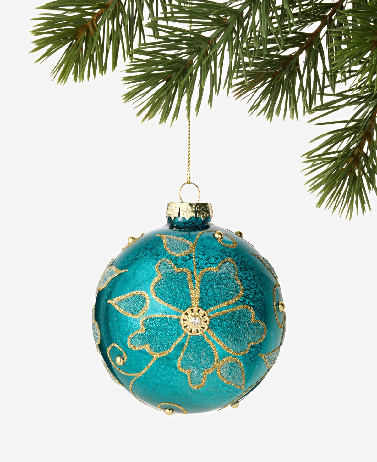 Click here for Holiday Lane Enchanted Forest Ball With Flower Orn... prices