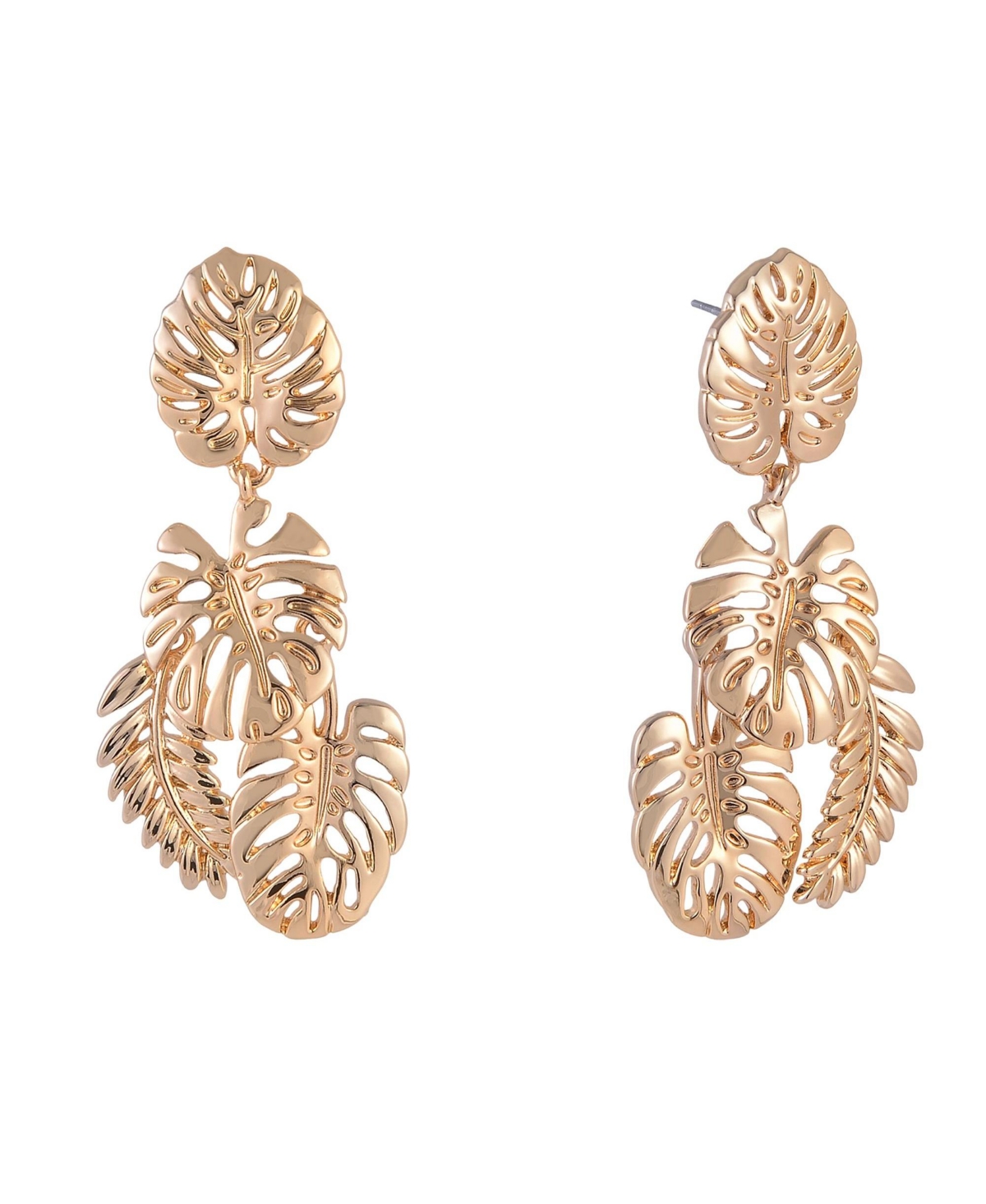 Click here for Rachel Rachel Roy Gold Tone Leaf Drop Earrings - G... prices